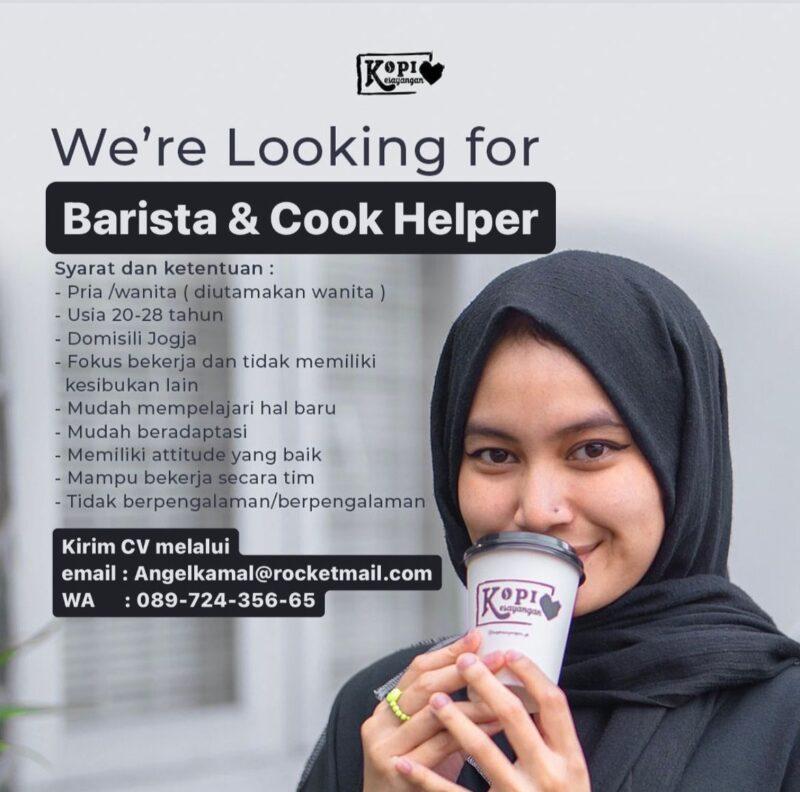 Lowongan Kerja Barista & Cook Helper di Kopi Kesayangan - LokerJogja.ID