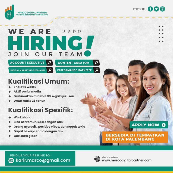 Lowongan Kerja Account Executive - Content Creator - Digital Marketing ...