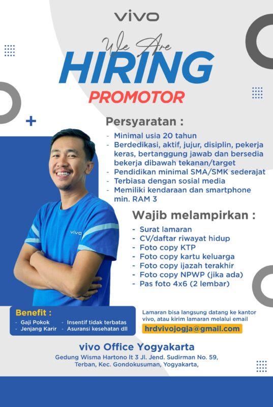 Lowongan Kerja Promotor di PT. Zhi Sheng Indonesia (Vivo) - LokerJogja.ID