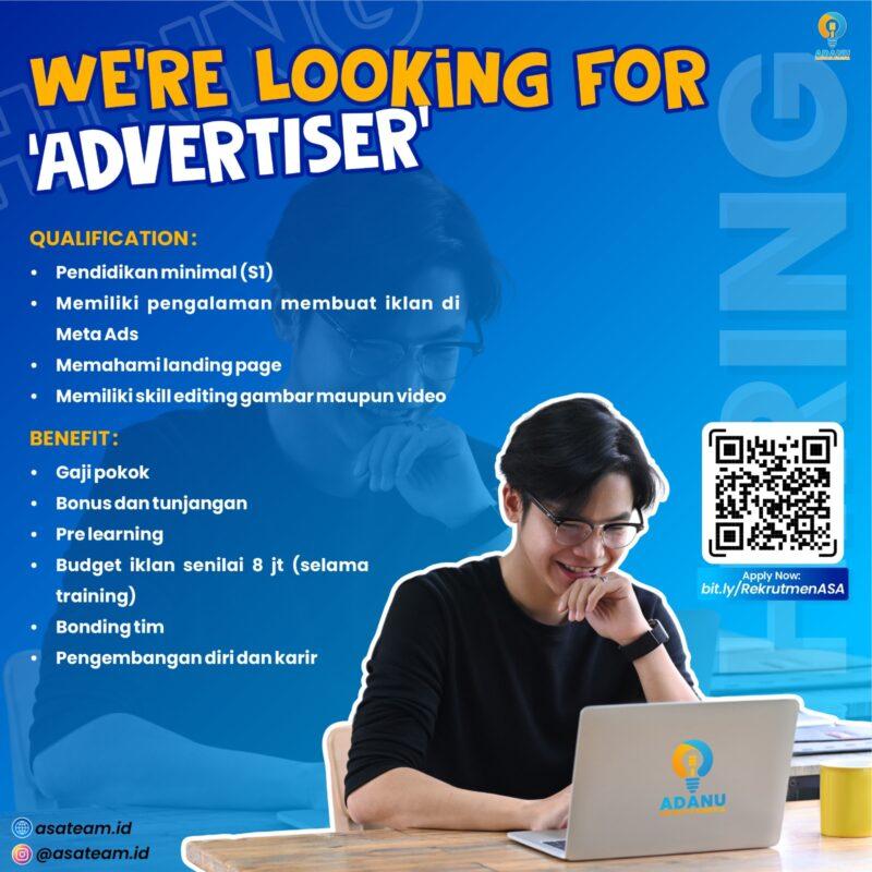 Lowongan Kerja Advertiser di PT. Adanu Adhinata Semesta (ASA ...