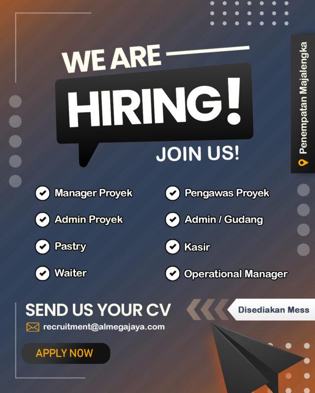 Lowongan Kerja Manager Proyek - Pengawas Proyek - Admin Proyek - Admin / Gudang - Pastry - Kasir ...