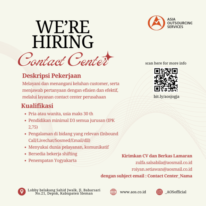 Lowongan Kerja Contact Center - Contact Center (Khusus Penyandang ...