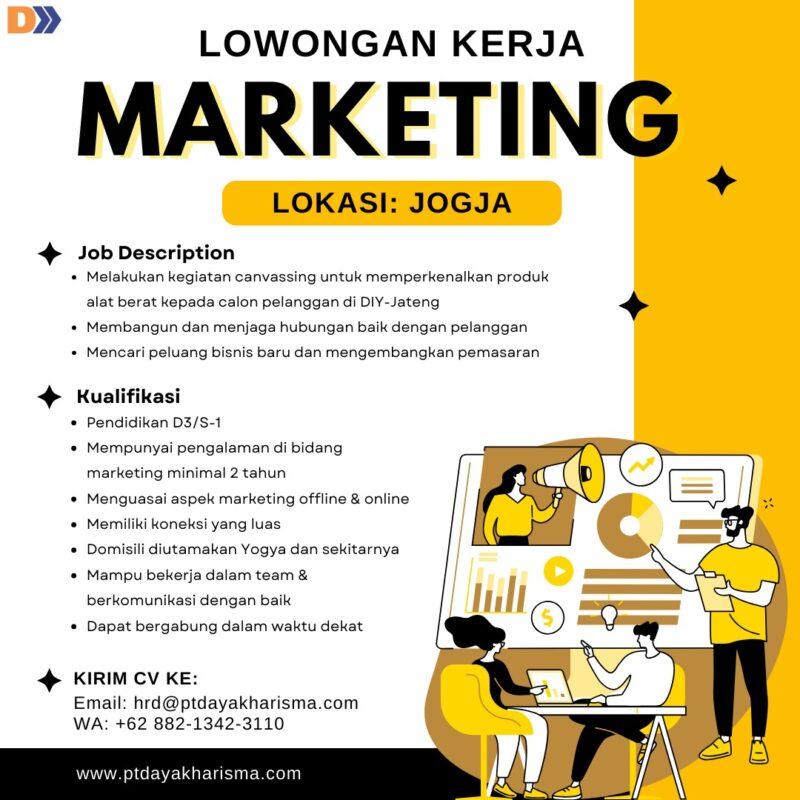 Lowongan Kerja Marketing di PT. Daya Kharisma - LokerJogja.ID
