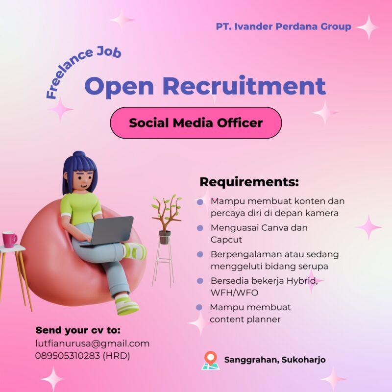 Lowongan Kerja Social Media Officer di PT. Ivander Perdana Group - LokerJogja.ID