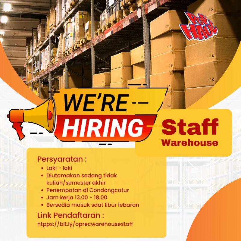Lowongan Kerja Staff Warehouse di Pophaul Market - LokerJogja.ID