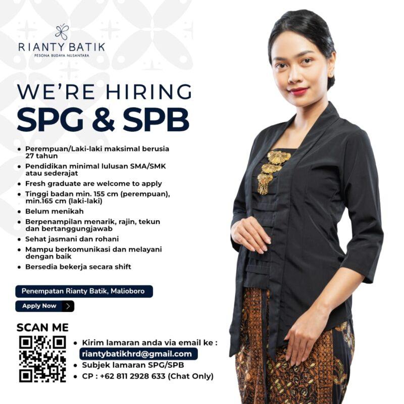 Lowongan Kerja SPG & SPB - Driver - Host Live di Rianty Batik - LokerJogja.ID