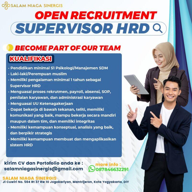 Lowongan Kerja Supervisor HRD di Salam Niaga Sinergis - LokerJogja.ID