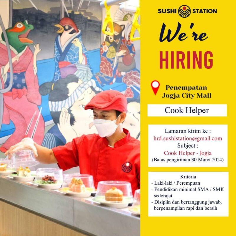 Lowongan Kerja Cook Helper di Sushi Station - LokerJogja.ID