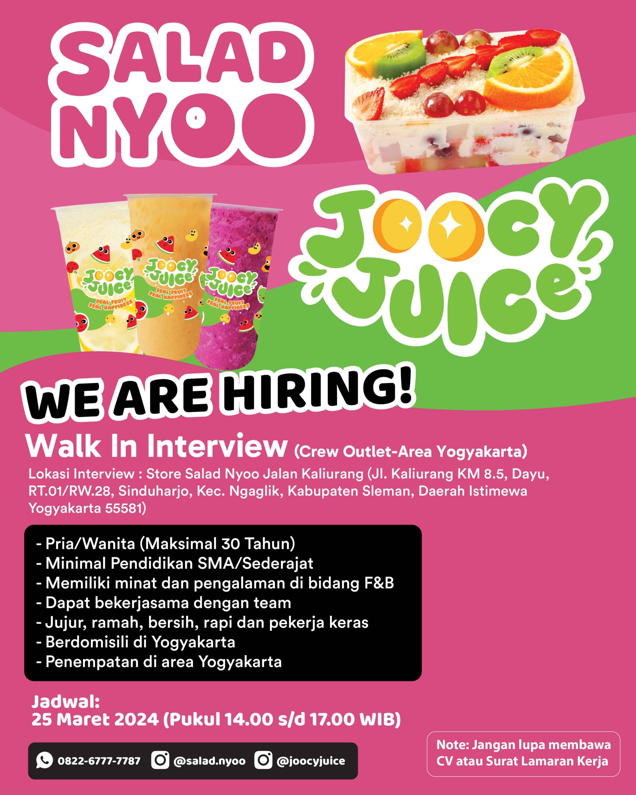 Lowongan Kerja Walk In Interview (Crew Outlet Area Yogyakarta) di NYOO ...