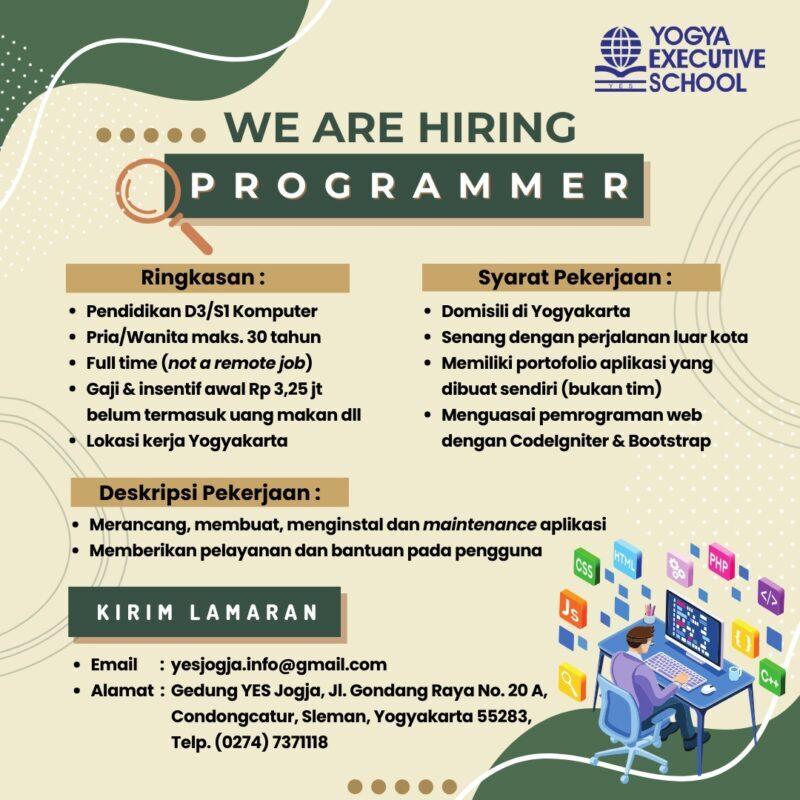Lowongan Kerja Programmer di Yogya Executive School "YES JOGJA" - LokerJogja.ID