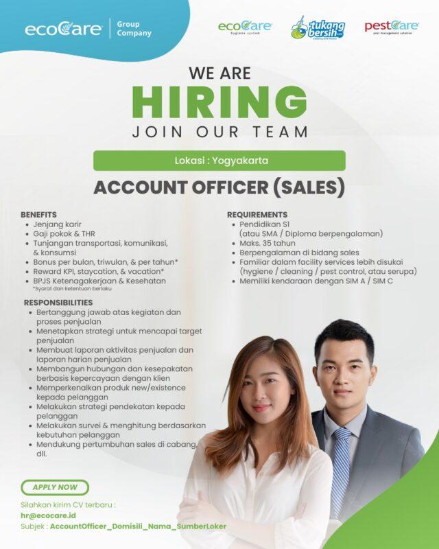 Lowongan Kerja Account Officer (Sales) di EcoCare Group Company ...