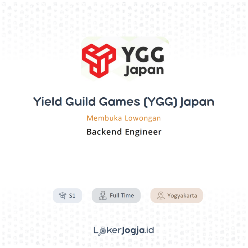 Lowongan Kerja Backend Engineer di Yield Guild Games (YGG) Japan ...