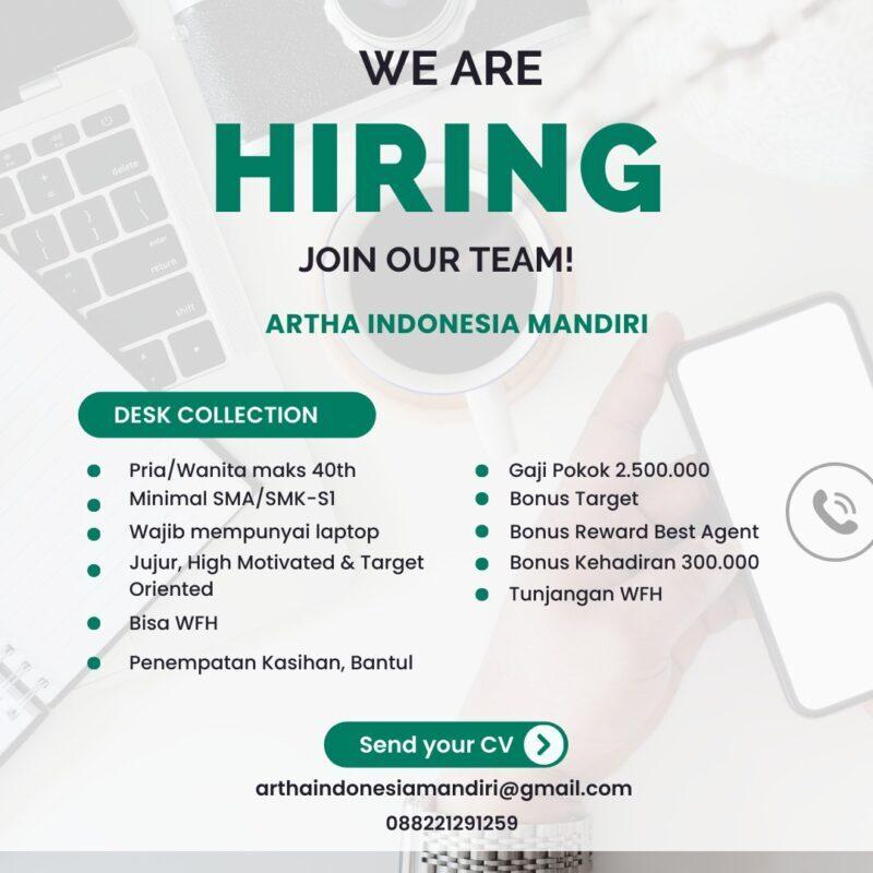 Lowongan Kerja Desk Collection di Artha Indonesia Mandiri - LokerJogja.ID