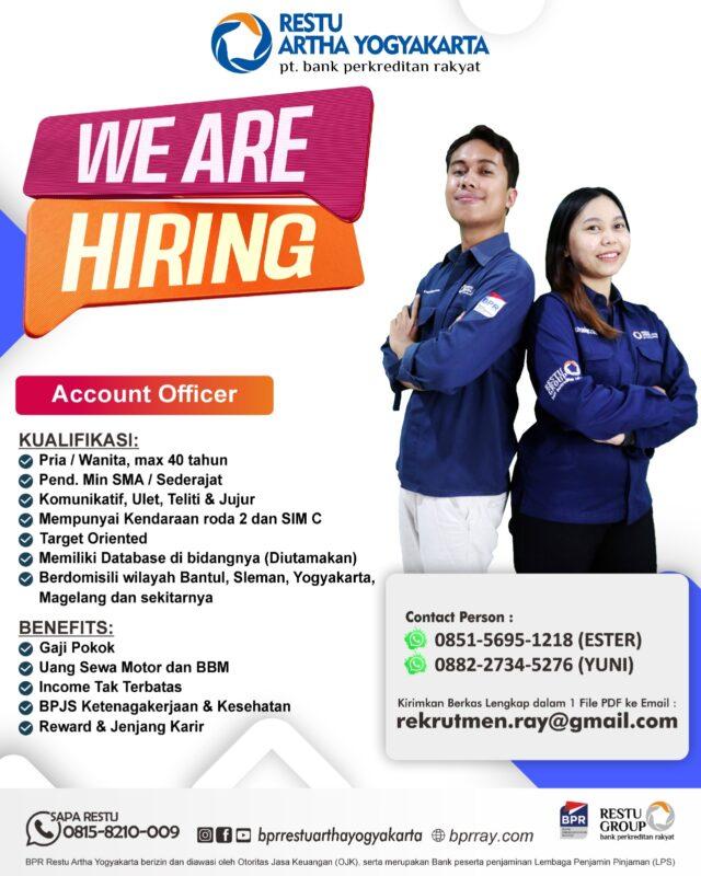 Lowongan Kerja Account Officer di BPR Restu Artha Yogyakarta ...