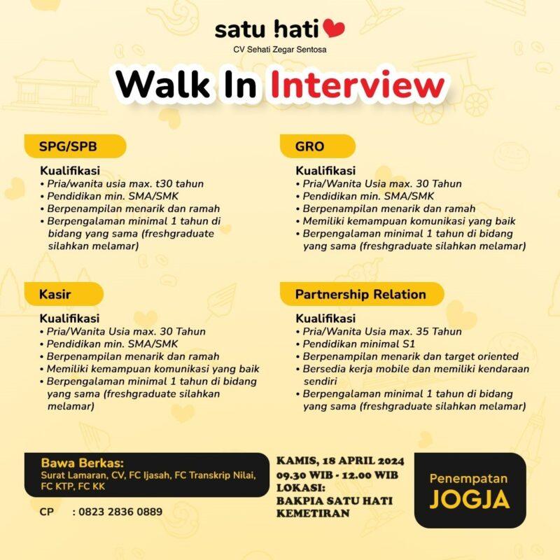 Lowongan Kerja SPG/B - GRO - Kasir - Patnership Relation di Bakpia Satu ...