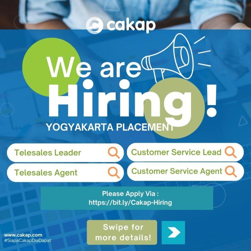 Lowongan Kerja Telesales Leader & Agent - CS Lead & Agent di CAKAP (PT. Cerdas Digital Nusantara ...