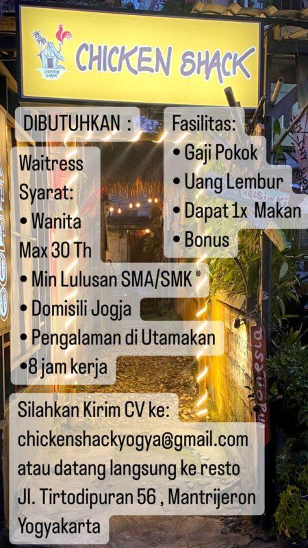 Lowongan Kerja Waitress di Chicken Shack - LokerJogja.ID