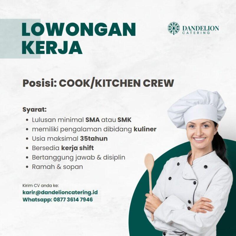 Lowongan Kerja Cook/Kitchen Crew - Driver di PT. Sinergi Rasa Group ...