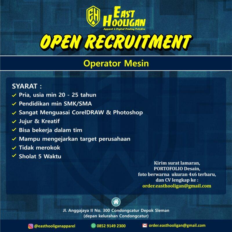 Lowongan Kerja Operator Mesin - Graphic Desainer - Customer Service ...