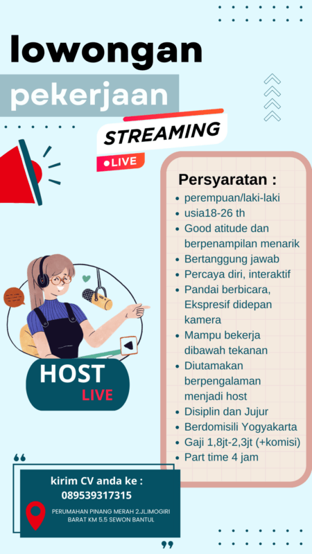 Lowongan Kerja Host Live Part Time di Easytech - LokerJogja.ID