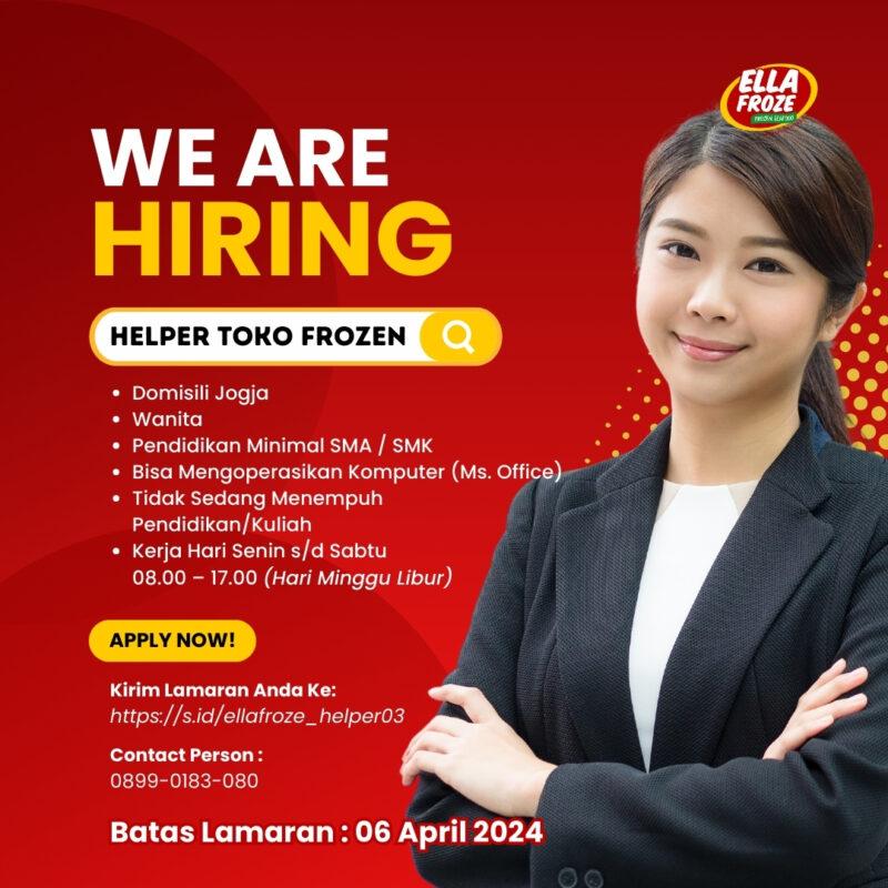 Lowongan Kerja Helper Toko Frozen di Ellafroze - LokerJogja.ID