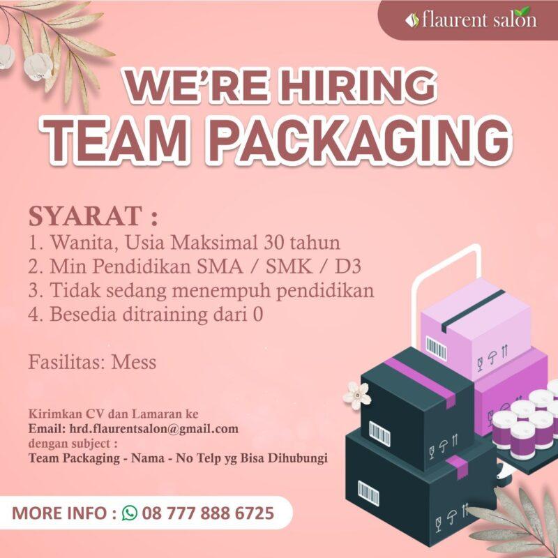 Lowongan Kerja Team Packaging di Flaurent Salon Spa - LokerJogja.ID