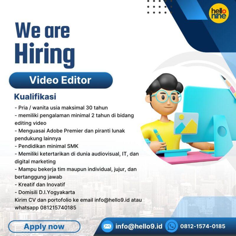 Lowongan Kerja Video Editor di Hello Nine - LokerJogja.ID
