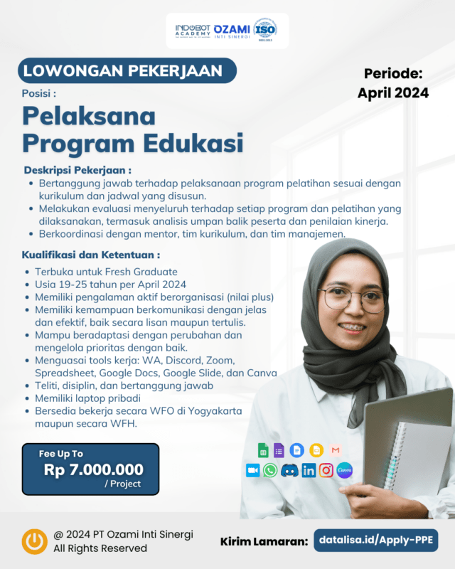 Lowongan Kerja Pelaksana Program Edukasi di Indobot Academy - LokerJogja.ID