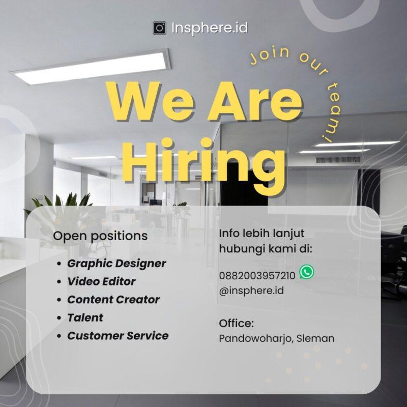 Lowongan Kerja Design Graphic - Video Editor - Content Creator - Talent - Customer Service di ...