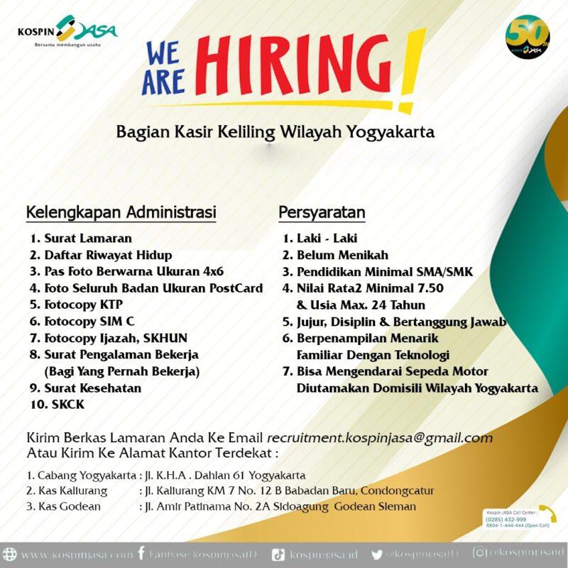 Lowongan Kerja Kasir Keliling di Kospin Jasa - LokerJogja.ID