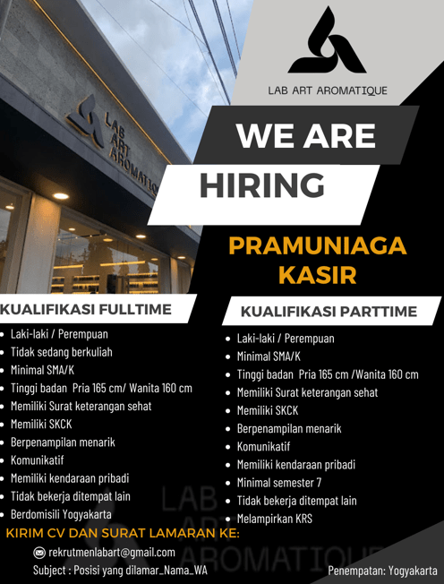 Lowongan Kerja Kasir - Pramuniaga - Admin Online - Konten Kreator - dan Beberapa Posisi Lainnya ...