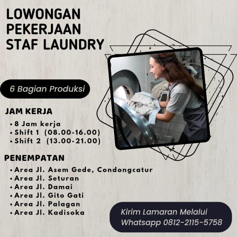 Lowongan Kerja Staff Laundry di MOS Laundry - LokerJogja.ID