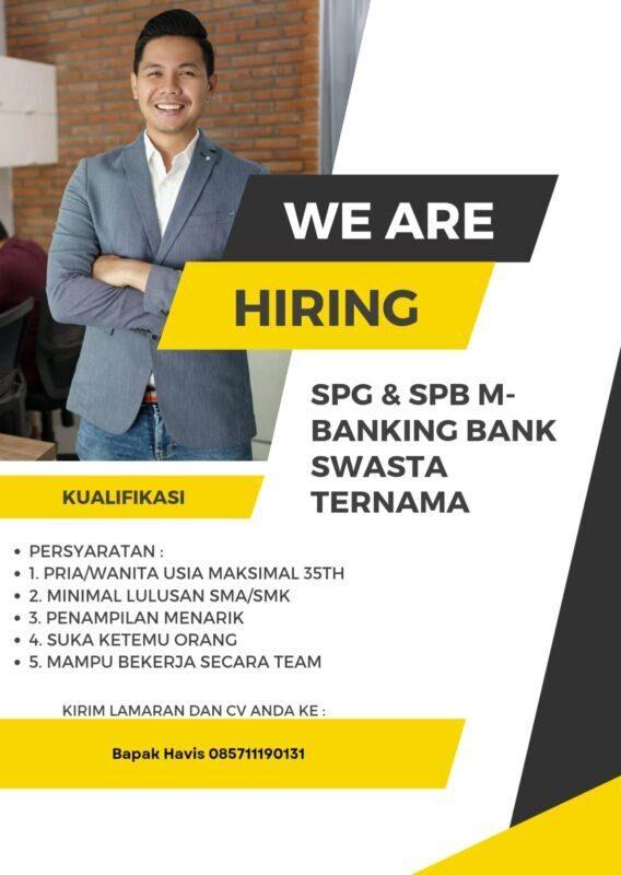 Lowongan Kerja SPG & SPB MBanking Swasta di PT. Dika - LokerJogja.ID