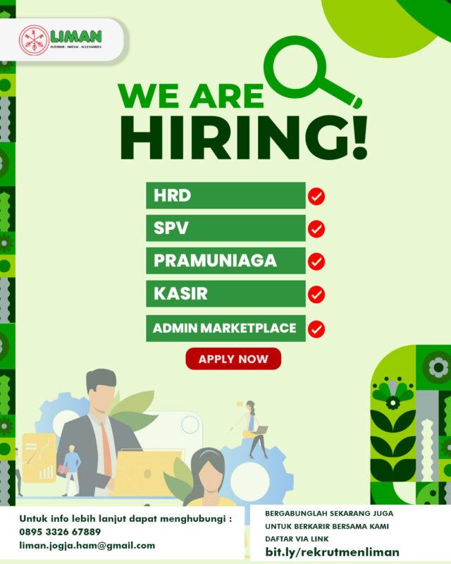 Lowongan Kerja Pramuniaga - Kasir - Admin Marketplace - SPV Store - HRD Staff di PT. Liman ...