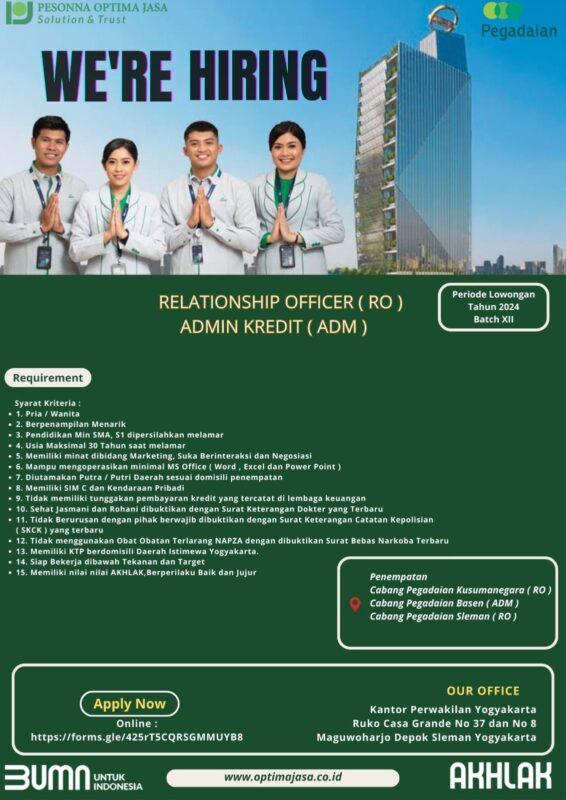 Lowongan Kerja Relationship Officer (RO) - Admin Kredit (ADM) di PT ...