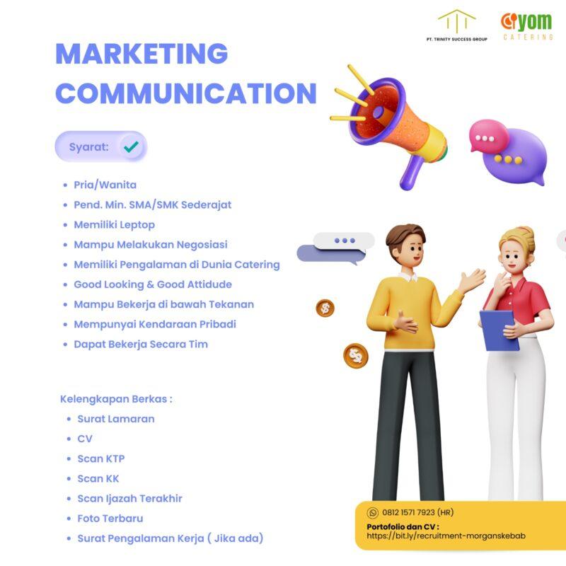 Lowongan Kerja Marketing Communication di PT. Trinity Success Group (Ayom Catering) - LokerJogja.ID