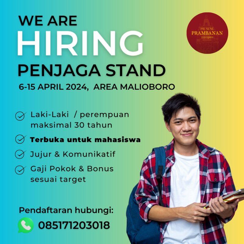 Lowongan Kerja Penjaga Stand di Pie Susu Prambanan - LokerJogja.ID