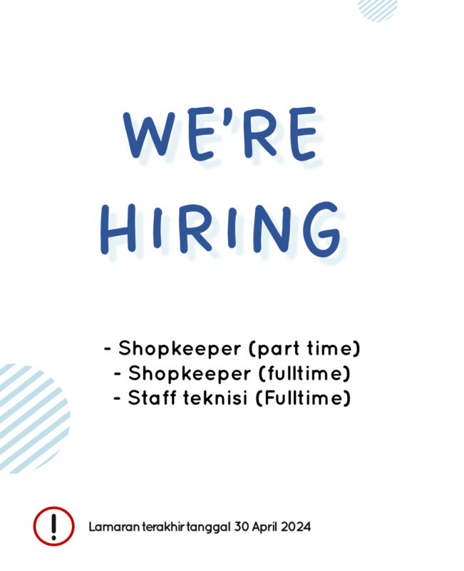 Lowongan Kerja Shopkeeper (Part Time) - Shopkeeper (Full Time) - Staff ...