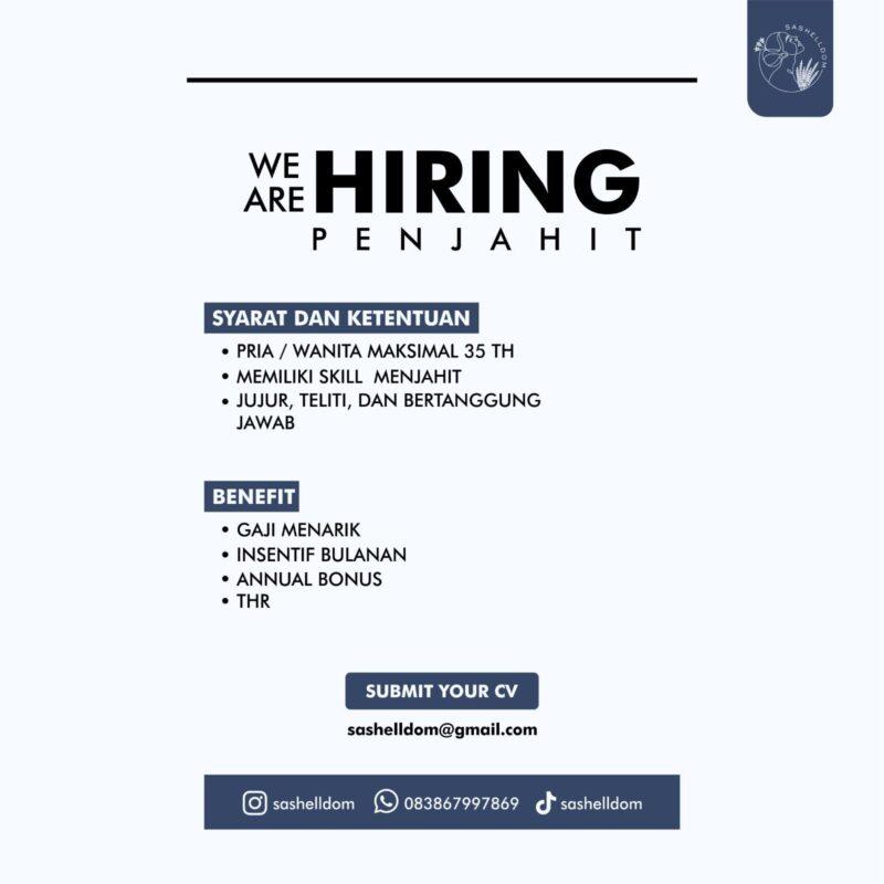 Lowongan Kerja Penjahit di Sashelldom - LokerJogja.ID