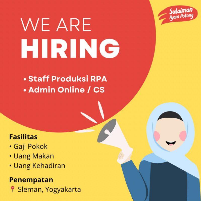 Lowongan Kerja Staff Produksi - Admin Online / CS di Sulaiman Ayam ... Lowongan Kerja Staff Produksi - Admin Online / CS di Sulaiman Ayam ...