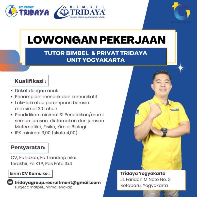Lowongan Kerja Tutor Bimber & Privat Tridaya di Tridaya Group ...