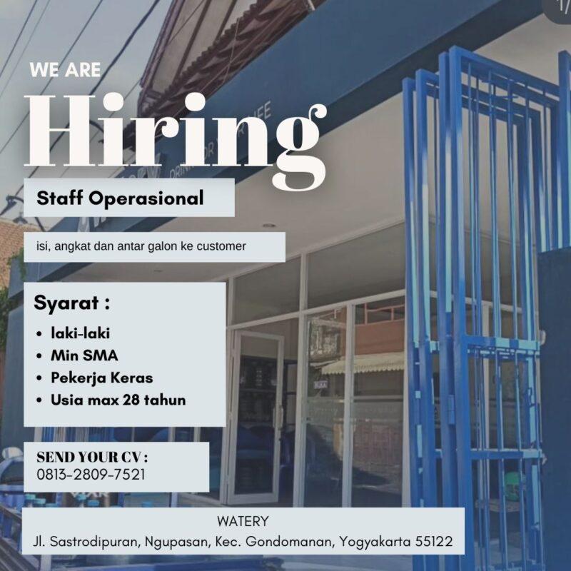 Lowongan Kerja Staff Operasional di Watery - LokerJogja.ID