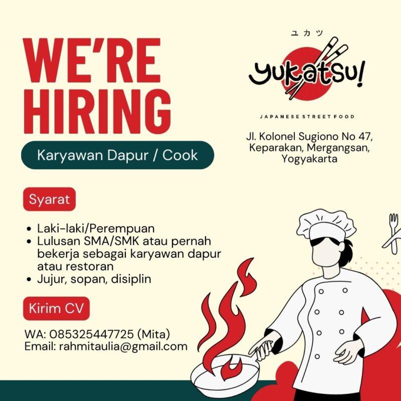 Lowongan Kerja Karyawan Dapur/Cook di Yukatsu - LokerJogja.ID Lowongan Kerja Karyawan Dapur/Cook di Yukatsu - LokerJogja.ID