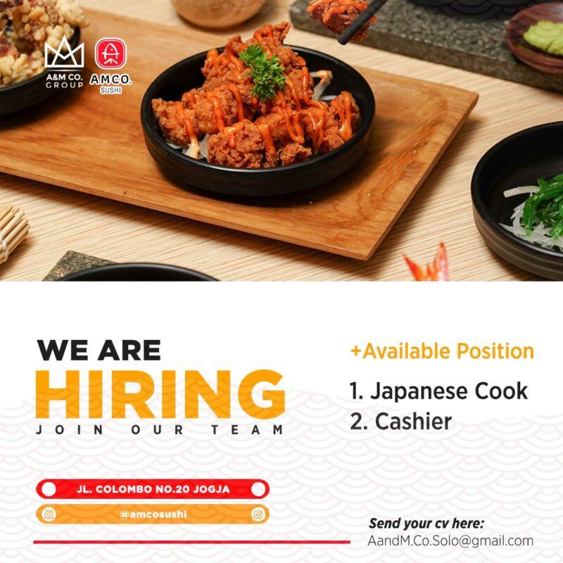 Lowongan Kerja Japanese Cook - Cashier di A&M Co. Sushi - LokerJogja.ID