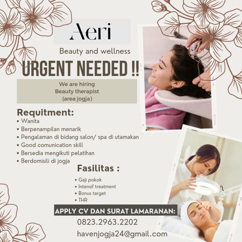 Lowongan Kerja Beauty Therapist di Aeri - LokerJogja.ID