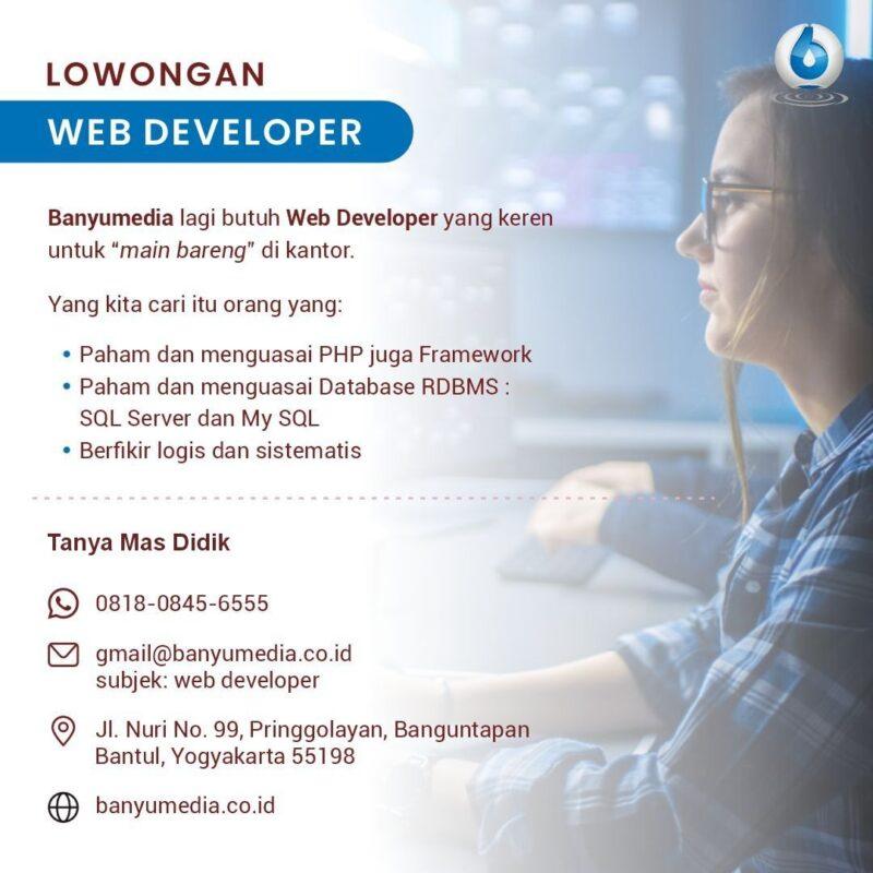 Lowongan Kerja Web Developer - Admin Website di Banyumedia Digital - LokerJogja.ID
