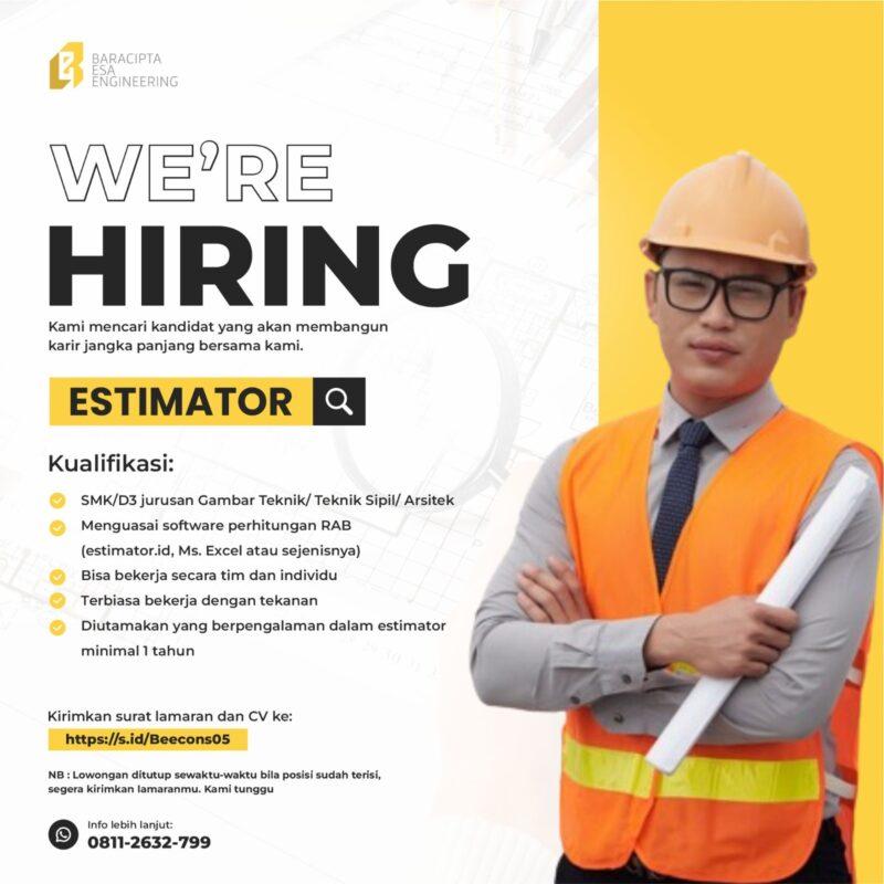 Lowongan Kerja Estimator - Drafter - Staf Admin di Baracipta Esa ...