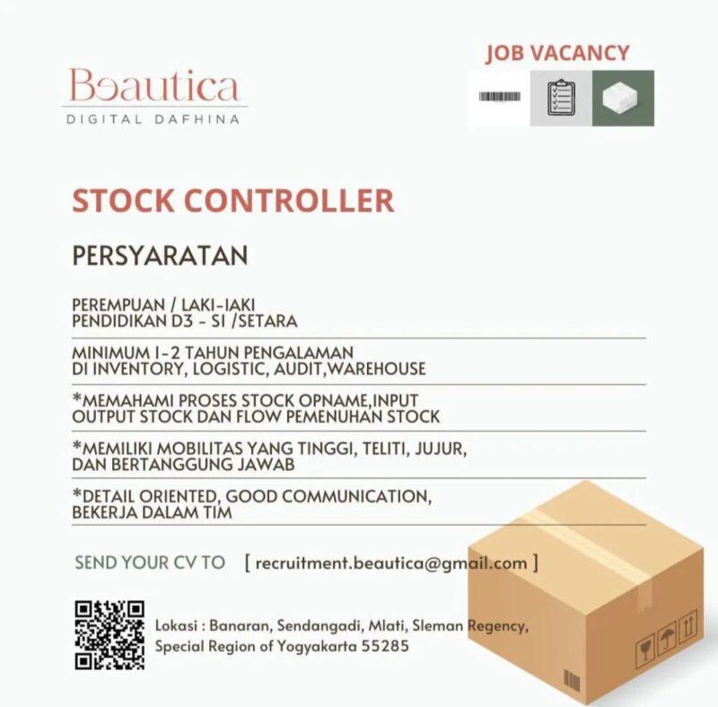 Lowongan Kerja Stock Controller - Customer Relation Officer - Team ...