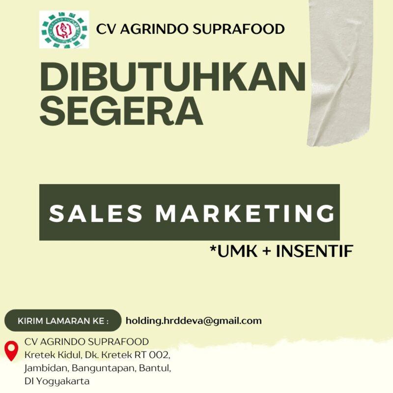 Lowongan Kerja Sales Marketing - Tenaga Produksi di CV. Agrindo ...