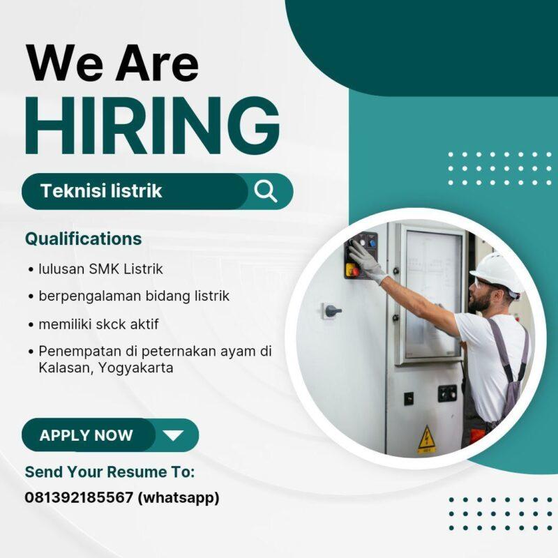 Lowongan Kerja Teknisi Listrik - Serabutan di CV. Sakti Farm - LokerJogja.ID